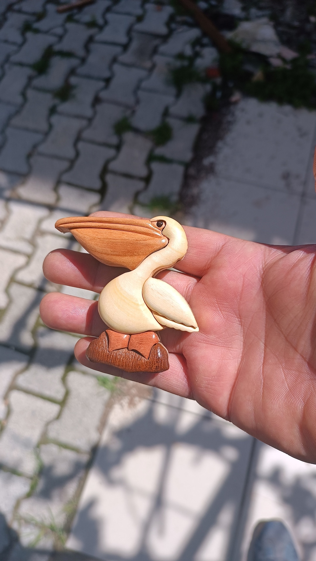 Handmade Intarsia Pelican Magnet, Wooden Animal Ornament - Etsy