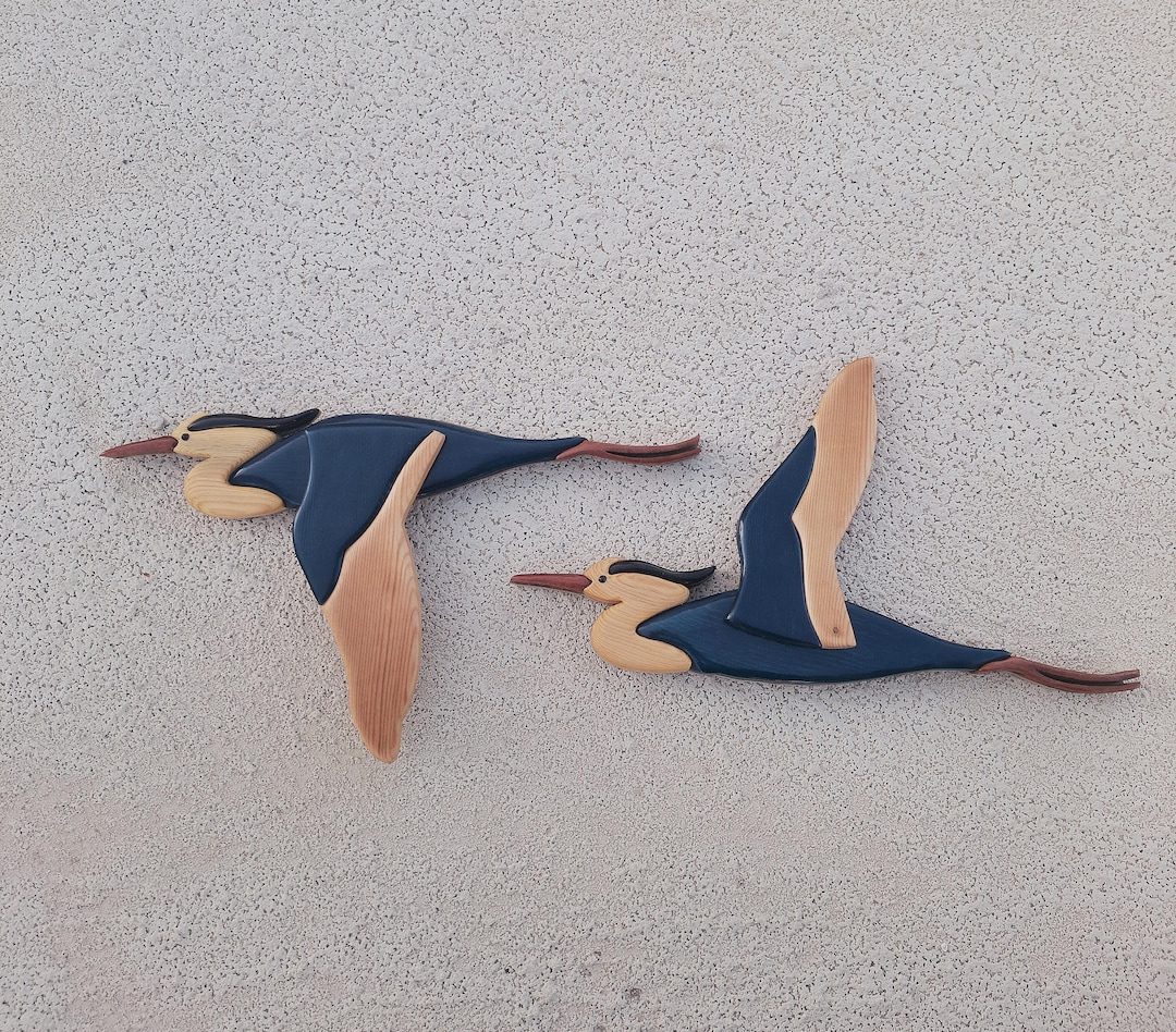 Blue Heron Digital Patterns, Pair Intarsia Wood Art, 3D Wall Decor - Etsy