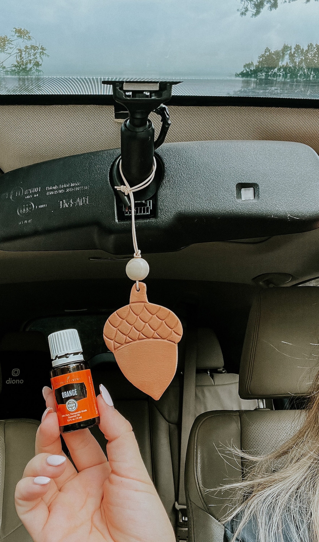 Acorn Essential Oil Car Diffuser Terra-cotta Hanging Car - Etsy