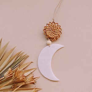 Essential Oil Crescent Moon Clay Car Diffuser, Natural Car Air ...