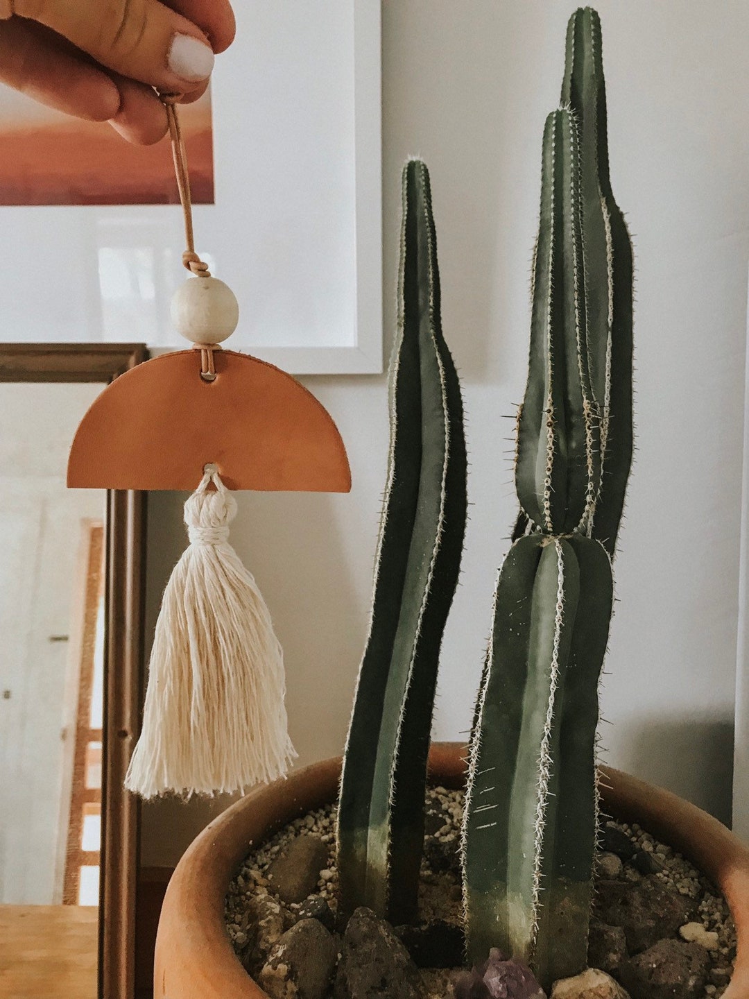 Essential Oil Car Diffuser, Leather Tassel Diffuser, Natural Car Air ...