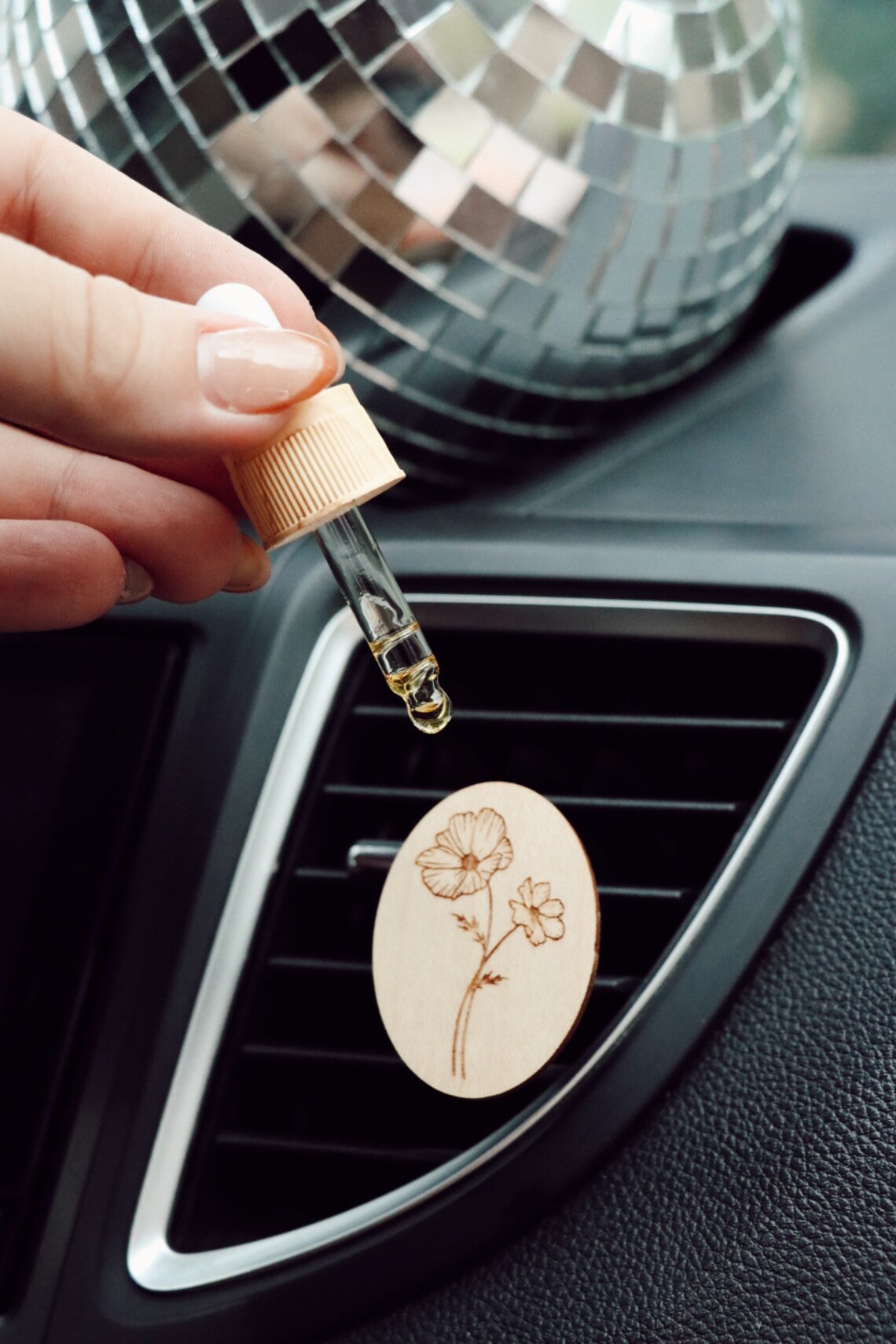 February Birth Flower, Wood Car Air Vent Diffuser, Primrose Birth ...