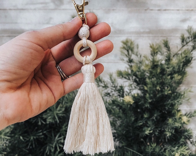 Essential Oil Tassel Keychain Diffuser Boho Tassel Keychain - Etsy