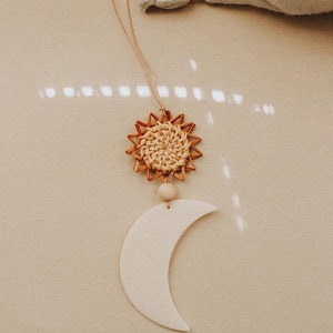 Essential Oil Crescent Moon Clay Car Diffuser, Natural Car Air ...