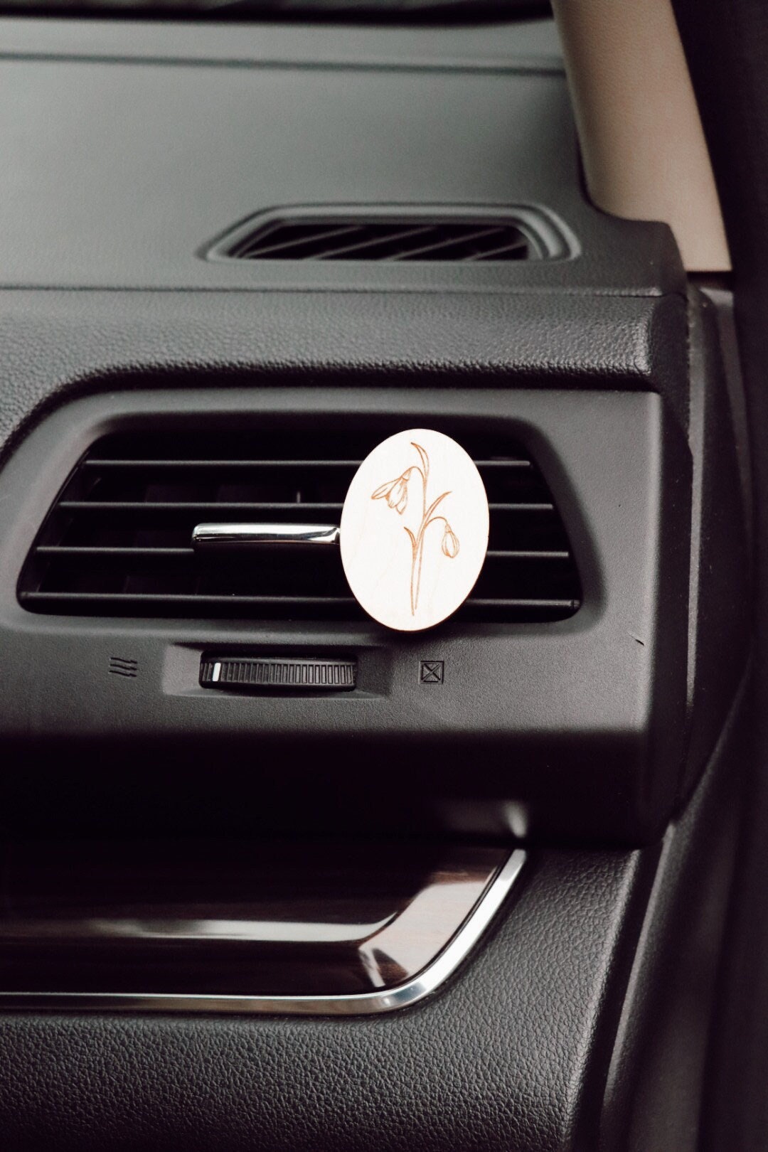 January Birth Flower, Wood Car Air Vent Diffuser, Snowdrop Birth Flowers, Essential Oil Car ...
