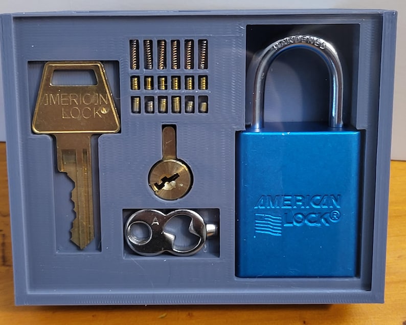 American Lock 1100 Exploded View Lock Shelf Desk Display Mount Pick ...