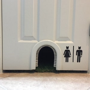 Cat Bathroom / Litter Box Vinyl Decal - Etsy