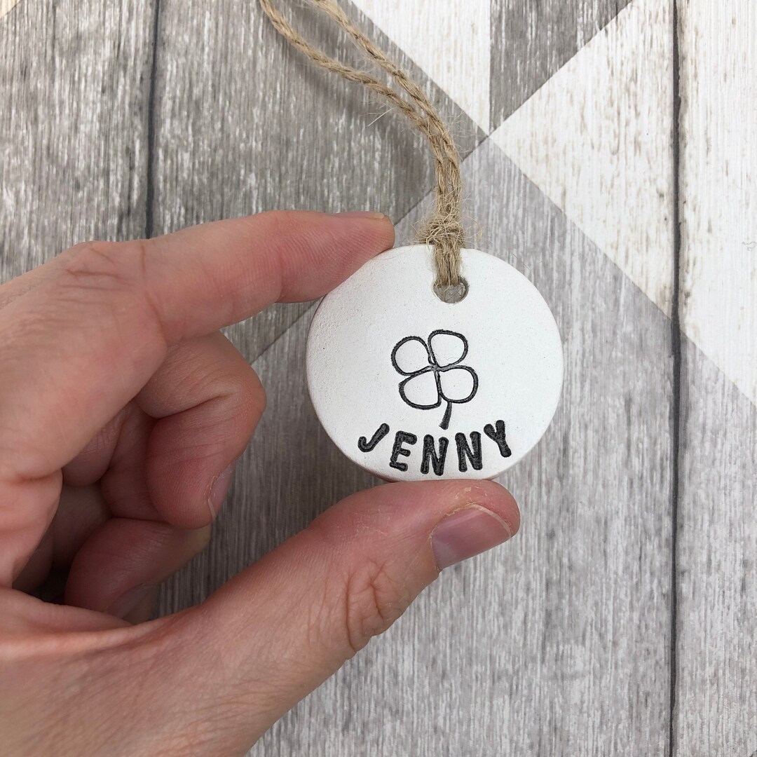 Good Luck Gift Tag, Four Leaf Clover, St Patrick’s Day, Clay Gift Tags ...