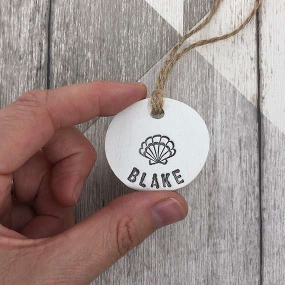 Shell Gift Tag Birthday Gift Tag Clay Gift Tags Shell - Etsy