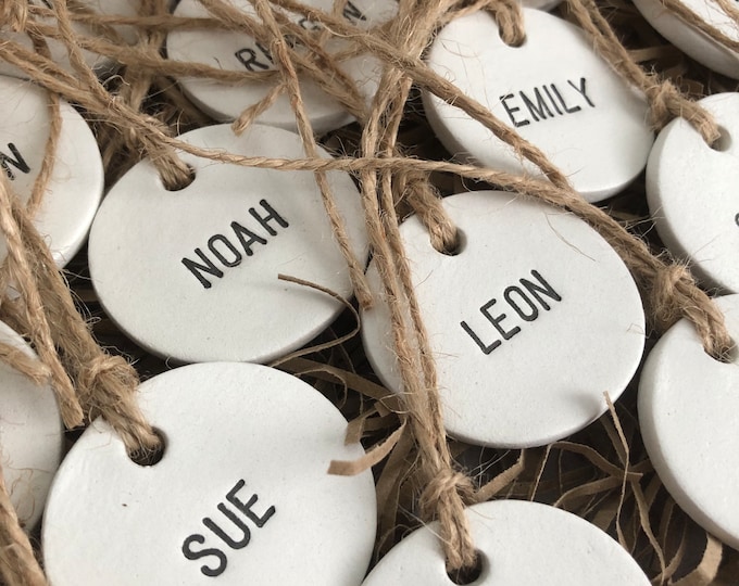 Handmade Hand Painted Hanging Rustic White Ceramic Reindeer - Etsy