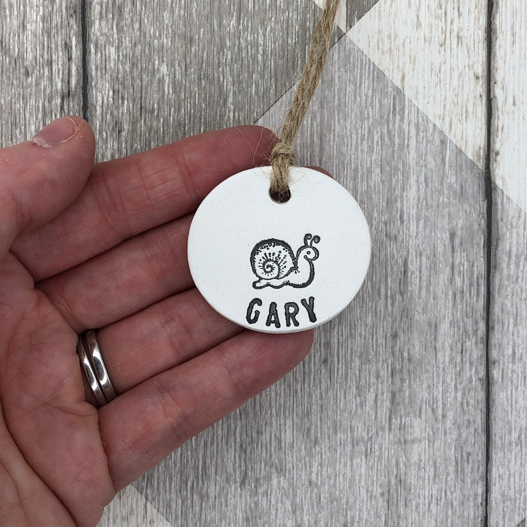 Snail Gift, Snail Decoration, Snail Ornament, Pet Snail, Clay Gift Tags ...