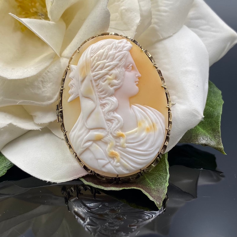 Cameo Brooch - Etsy