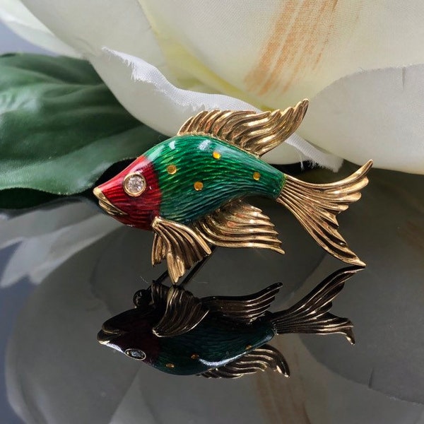 Koi Fish Brooch - Etsy
