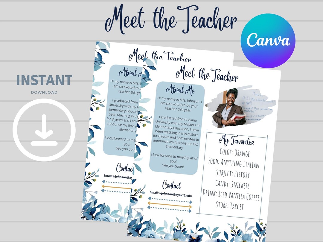 Meet the Teacher Editable Template / Back to School Welcome Letter ...