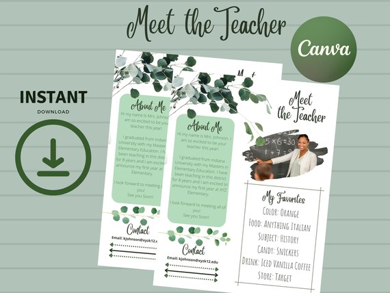 Meet the Teacher Editable Template / Back to School Welcome - Etsy