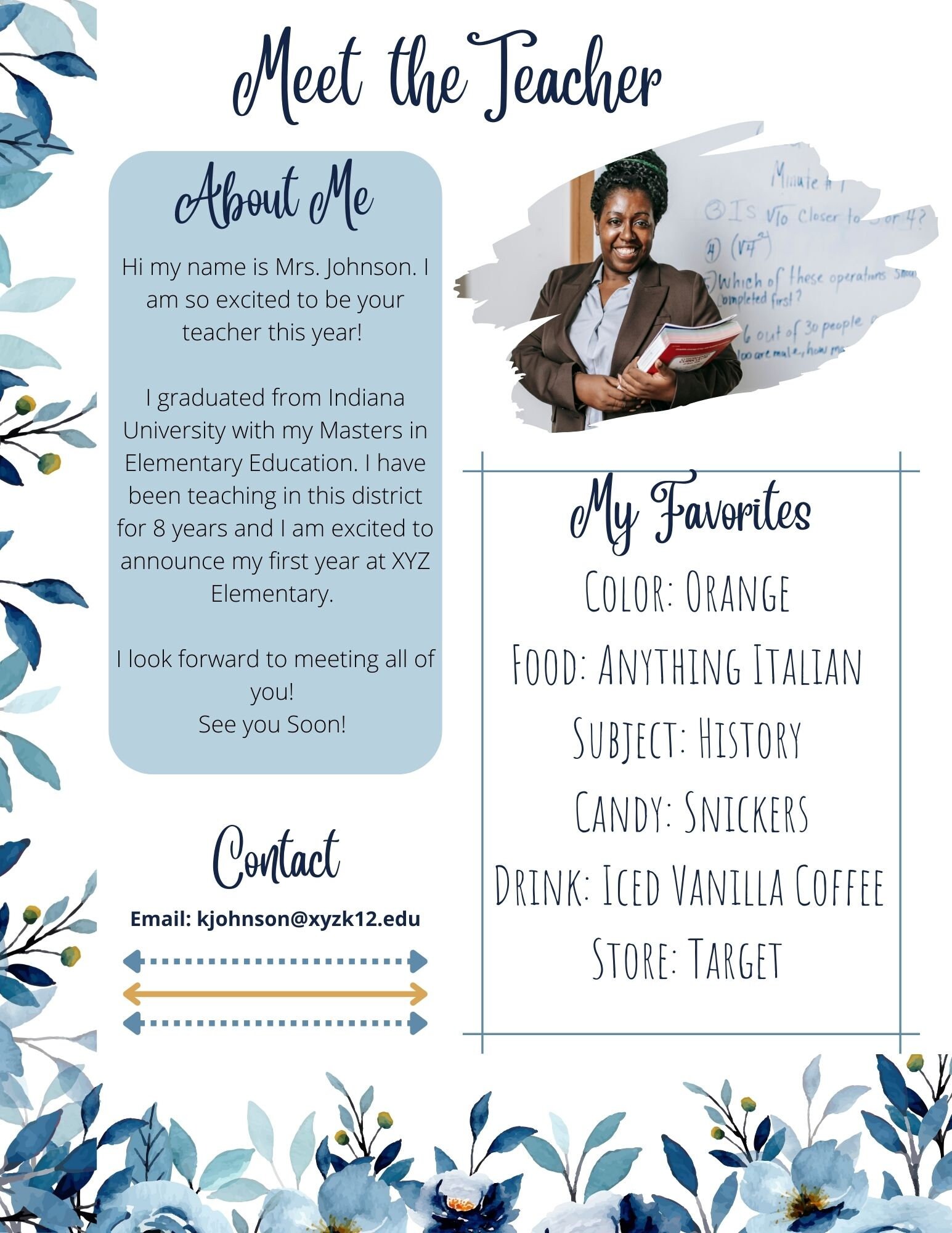 Meet the Teacher Editable Template / Back to School Welcome Letter ...