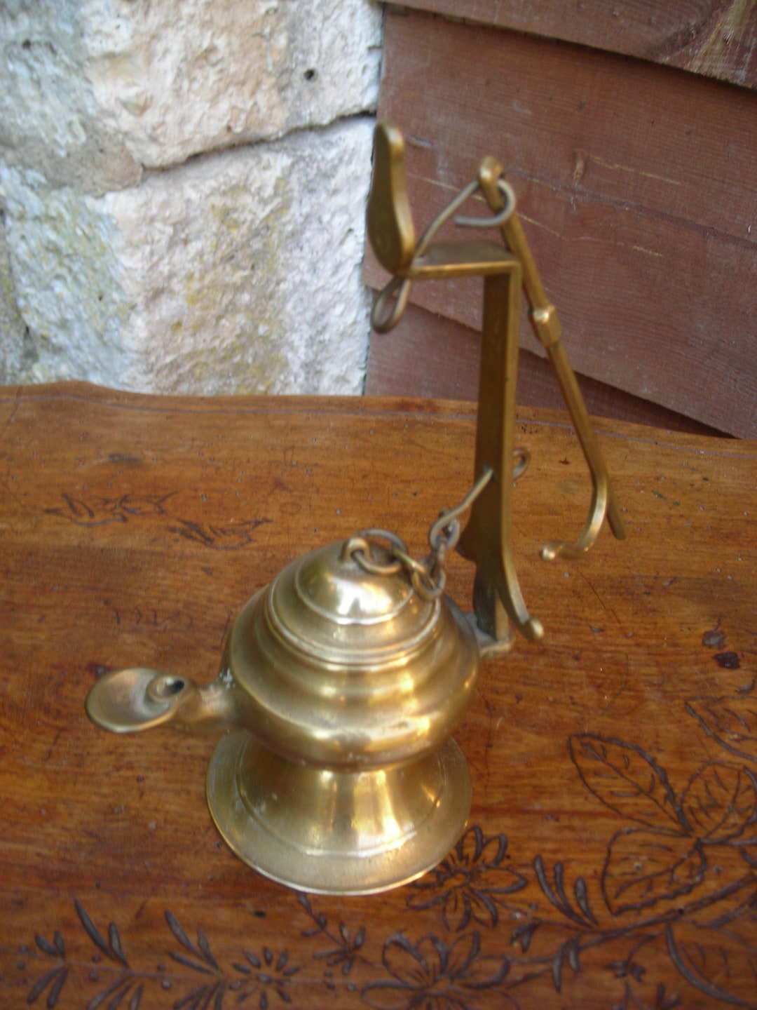 Old Hanging Oil Lamp. Brass Hanging Lamp. - Etsy