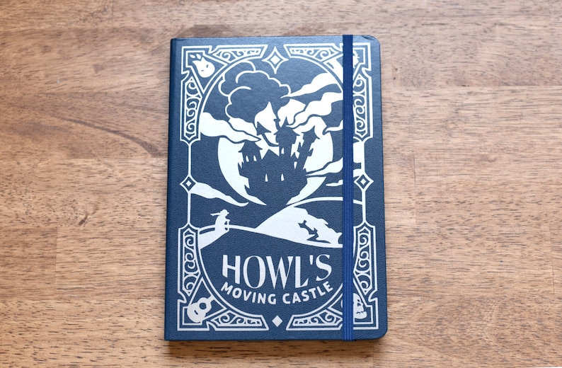 Howl's Moving Castle Lined Journal Navy Foiled Notebook - Etsy