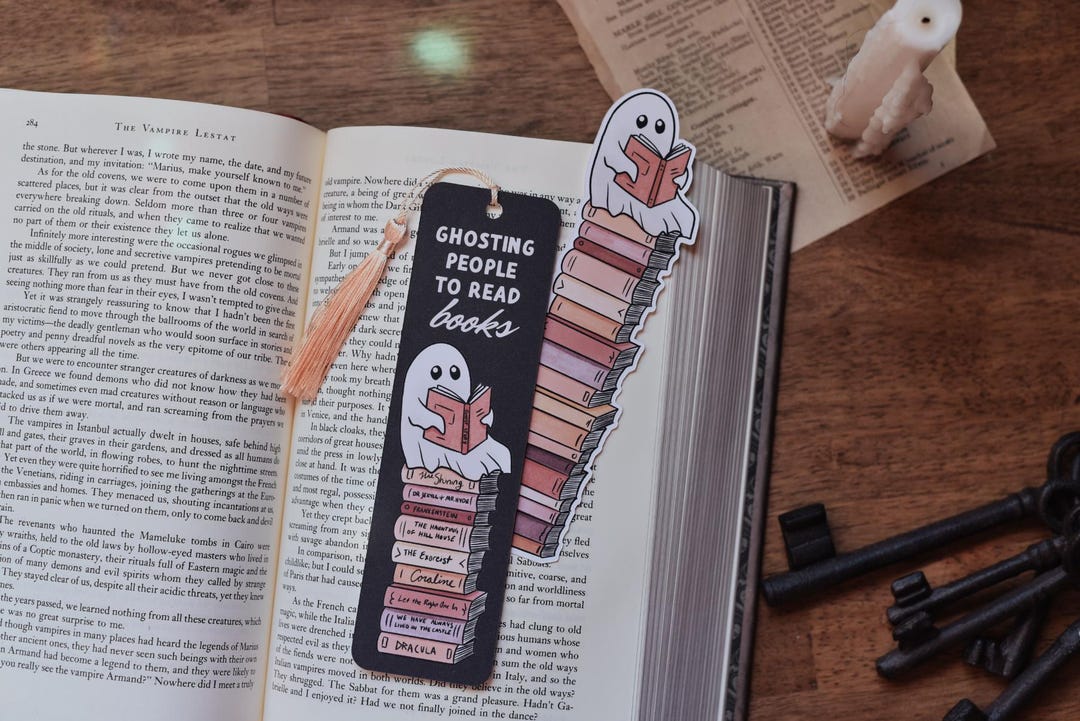 Two Ghost Bookmarks | Tassel Bookmark | Book Tracker | Gift Ideas for ...