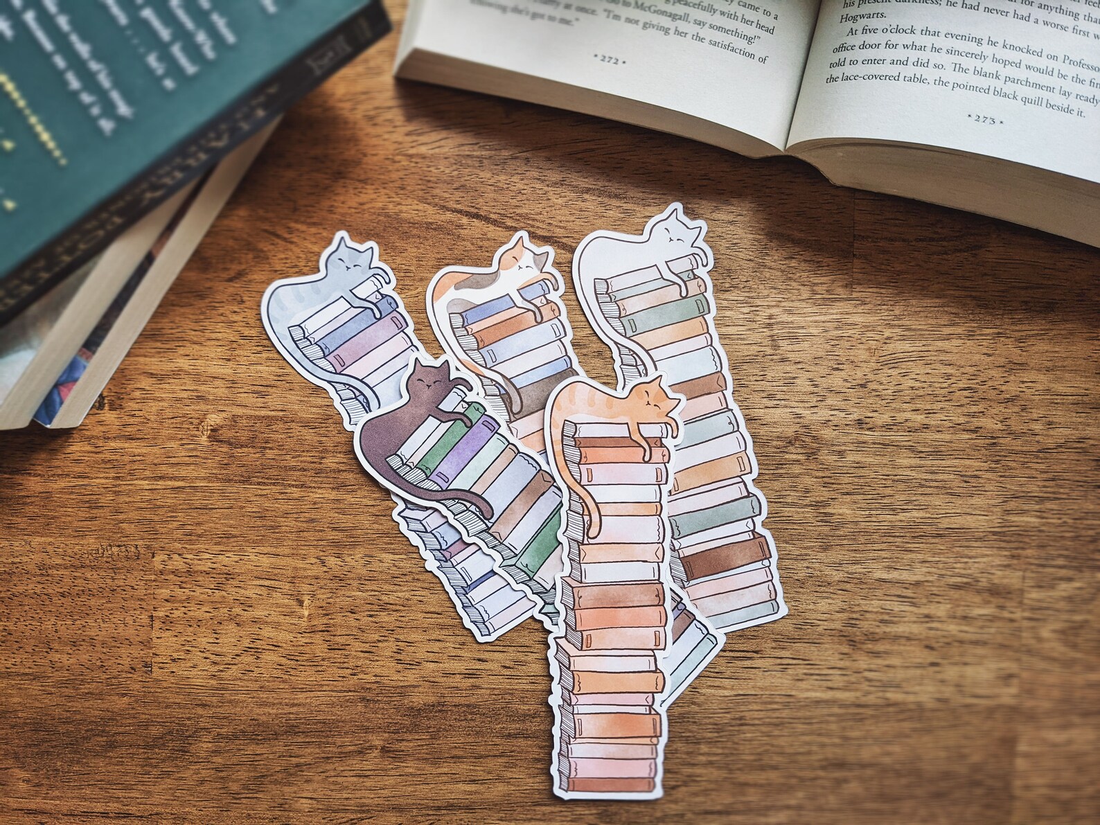 Cat Bookmark | Book Tracker | Gift Ideas for Readers | Reading Tracker ...