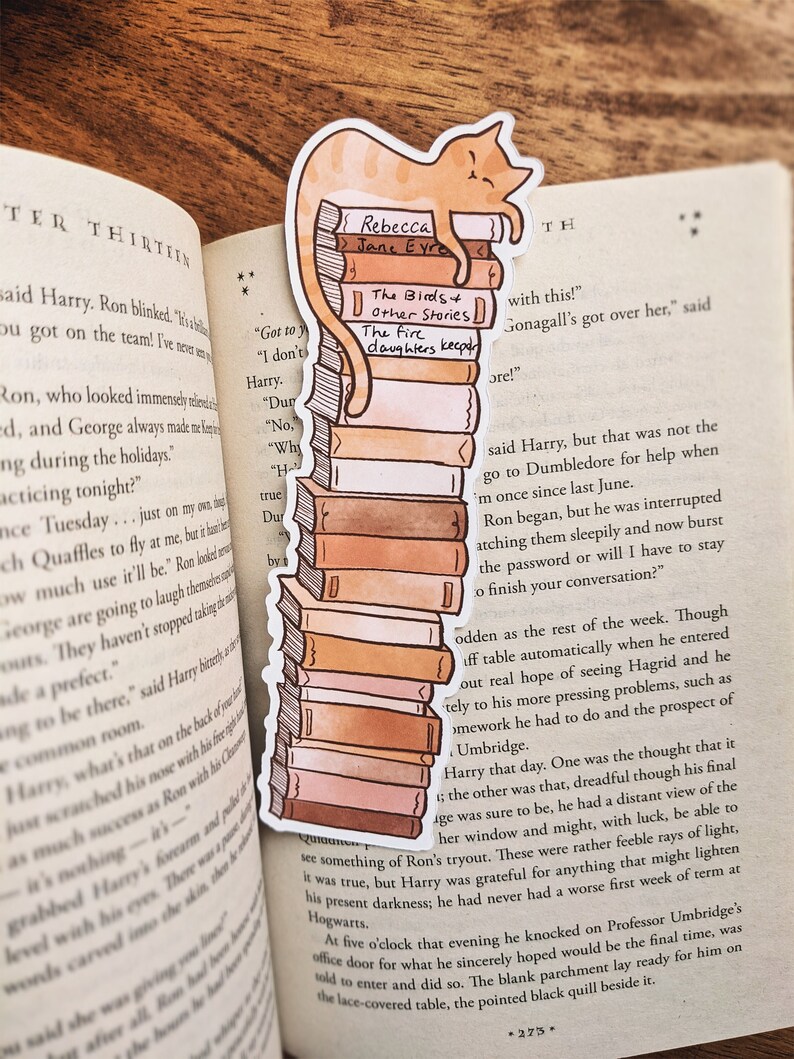 Cat Bookmark | Book Tracker | Gift Ideas for Readers | Reading Tracker ...
