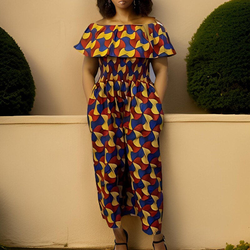 African Print Jumpsuit - Etsy