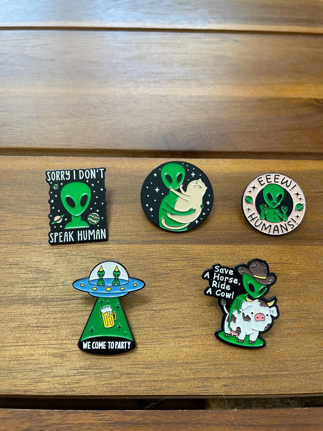 Green Alien Pins - Etsy