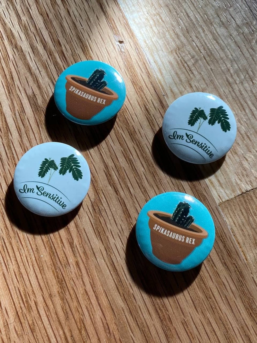 Sensitive Plant and Cactus Buttons - Etsy