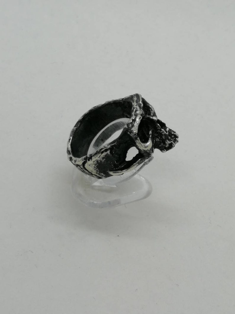 Anello Teschio, Anello Teschio, Anello Gotico, Argento Sterling ...