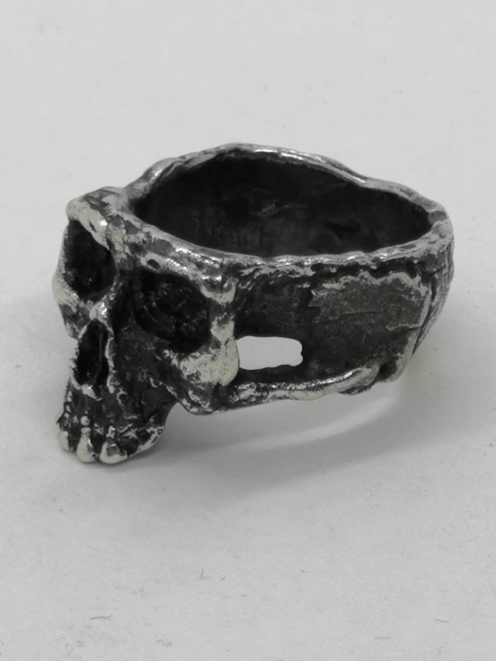 Anello Teschio, Anello Teschio, Anello Gotico, Argento Sterling ...
