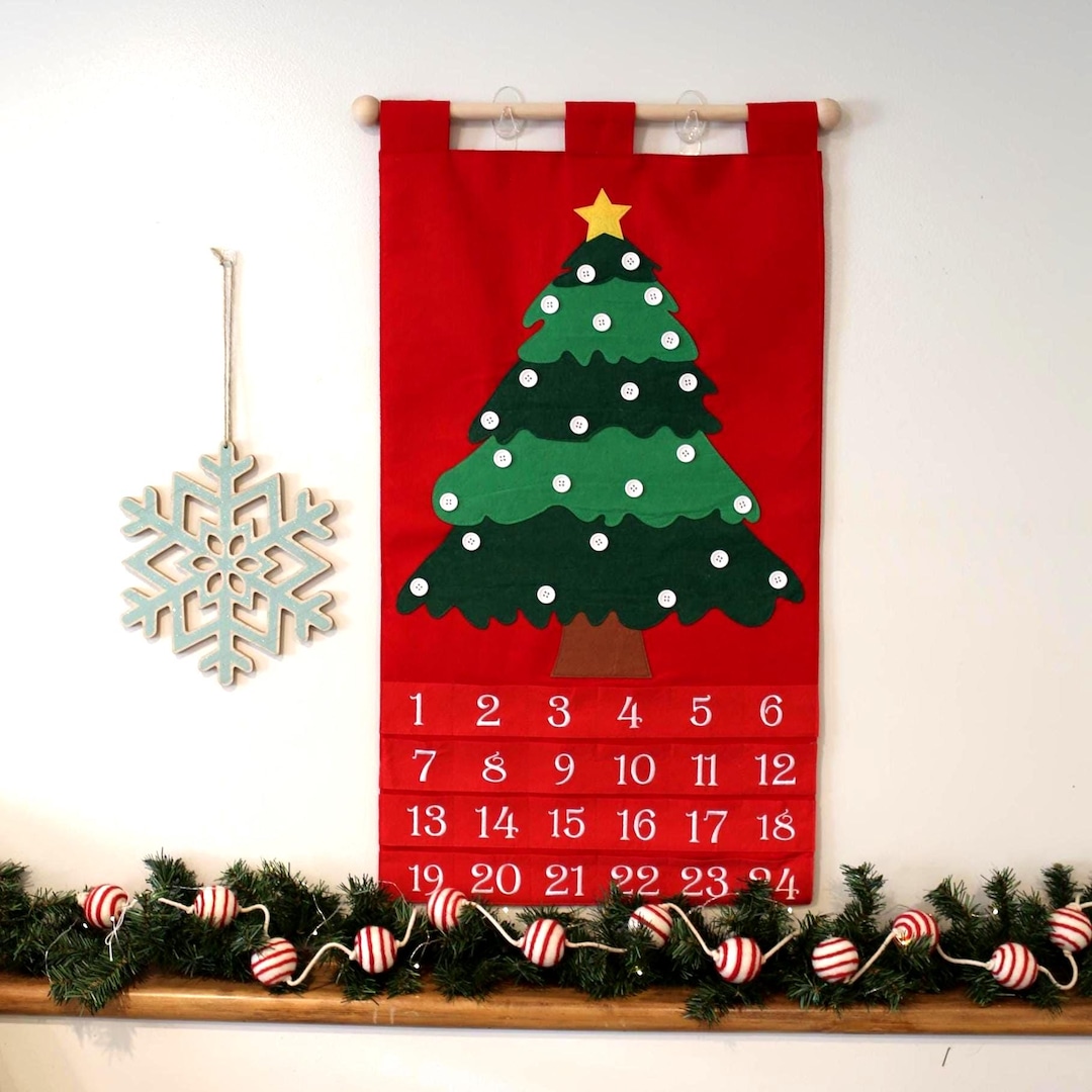 Christmas Tree Countdown Red Calendar Holidaytree Advent Festive ...
