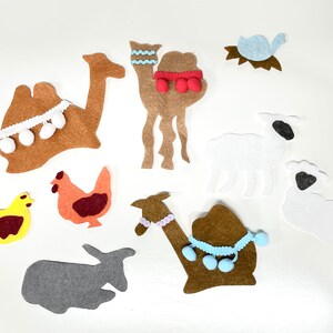 Felt Nativity Story Pieces, Felt Board Stories Sunday School Lesson ...