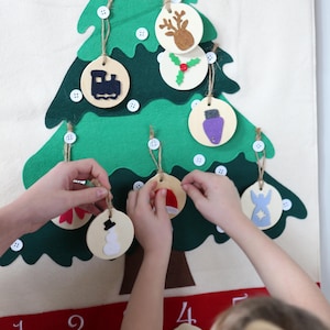 Christmas Tree Advent Calendar Holiday Tree Calendar Christmas ...