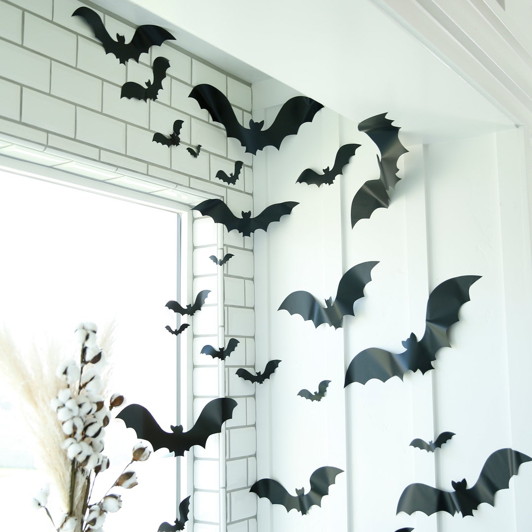 Bats Halloween Sticker Bat Decal Halloween Decor Indoor/ Outdoor ...