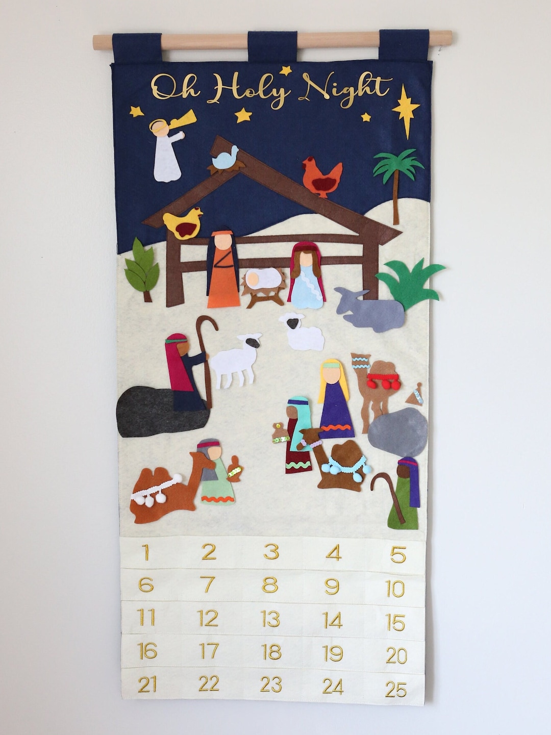 Nativity Advent Calendar, Nativity Countdown Calendar, Nativity Scene ...