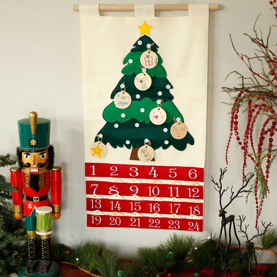 Christmas Tree Advent Calendar Holiday Tree Calendar Christmas ...