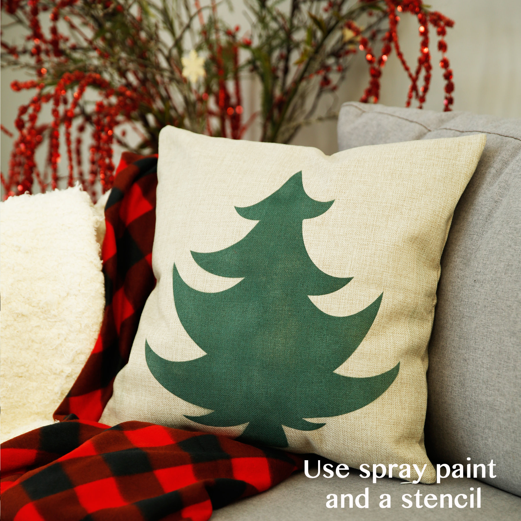 18" Blank Pillow Cover for Cross Stitching Plain Pillow Cover to ...