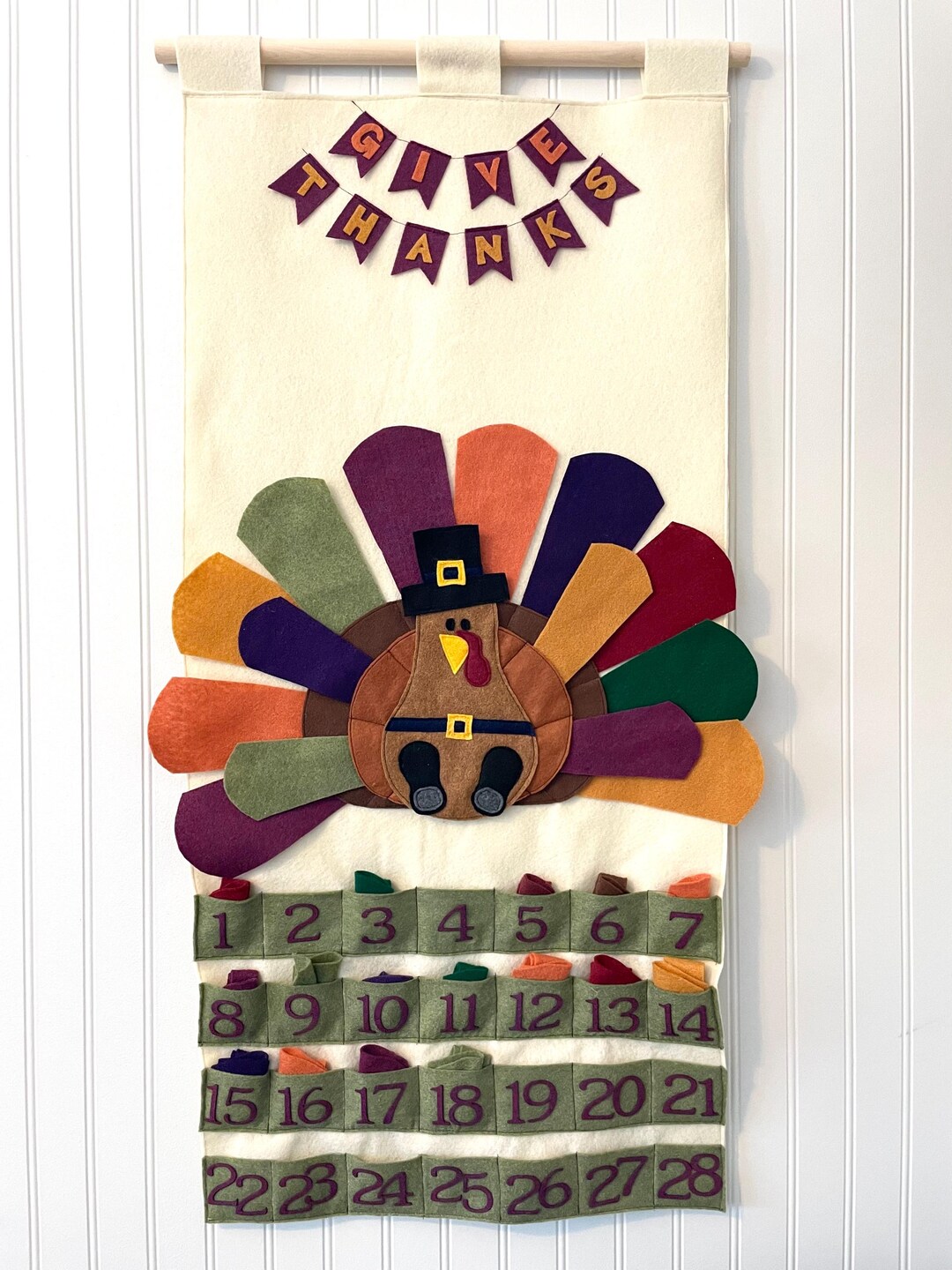 Thanksgiving Turkey Advent Pattern Advent Digital Download Family ...