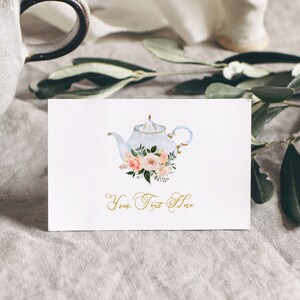 Tea Party Food Cards, Tea Food Labels, Tea Party Birthday Buffet Labels ...