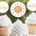 Sunshine Cupcake Toppers, Printable Sunshine Cupcake Toppers, Sunshine ...