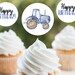 Blue Tractor Cupcake Toppers, Printable New Holland Cupcake Toppers ...