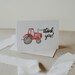 Red Tractor Thank You Card Tractor Folded Thank You Card | Etsy
