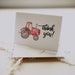 Red Tractor Thank You Card Tractor Folded Thank You Card | Etsy