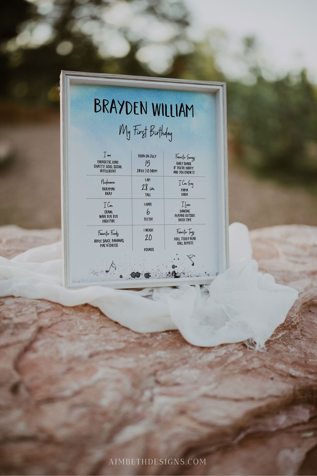 Rock and Roll Milestone Poster Template, 1st Birthday Sign, Rock Star ...