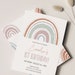Muted Rainbow Invitation Boho Rainbow Birthday Invite Pastel - Etsy