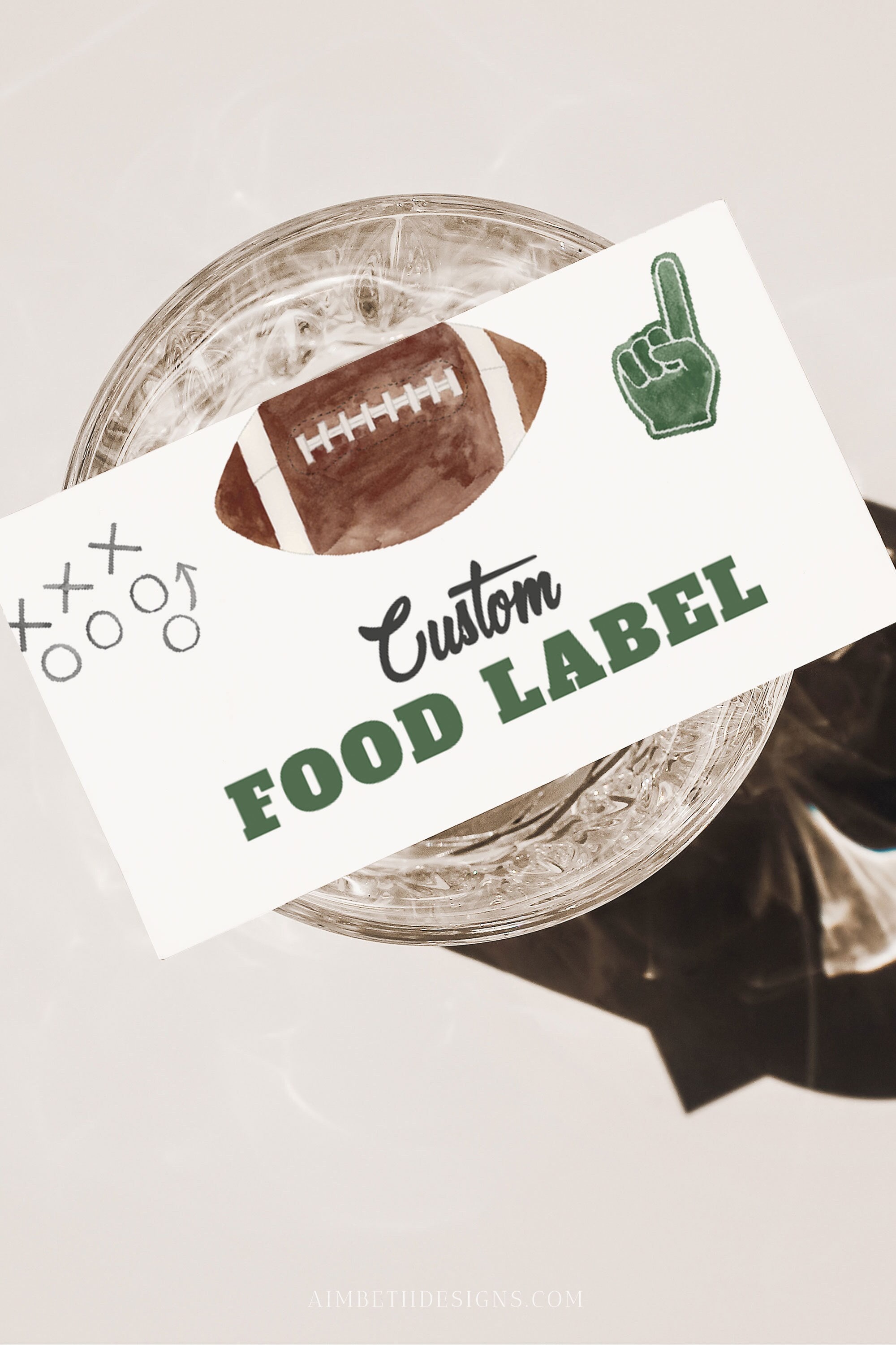 Football Food Cards, Football Food Labels, Football Birthday Buffet ...