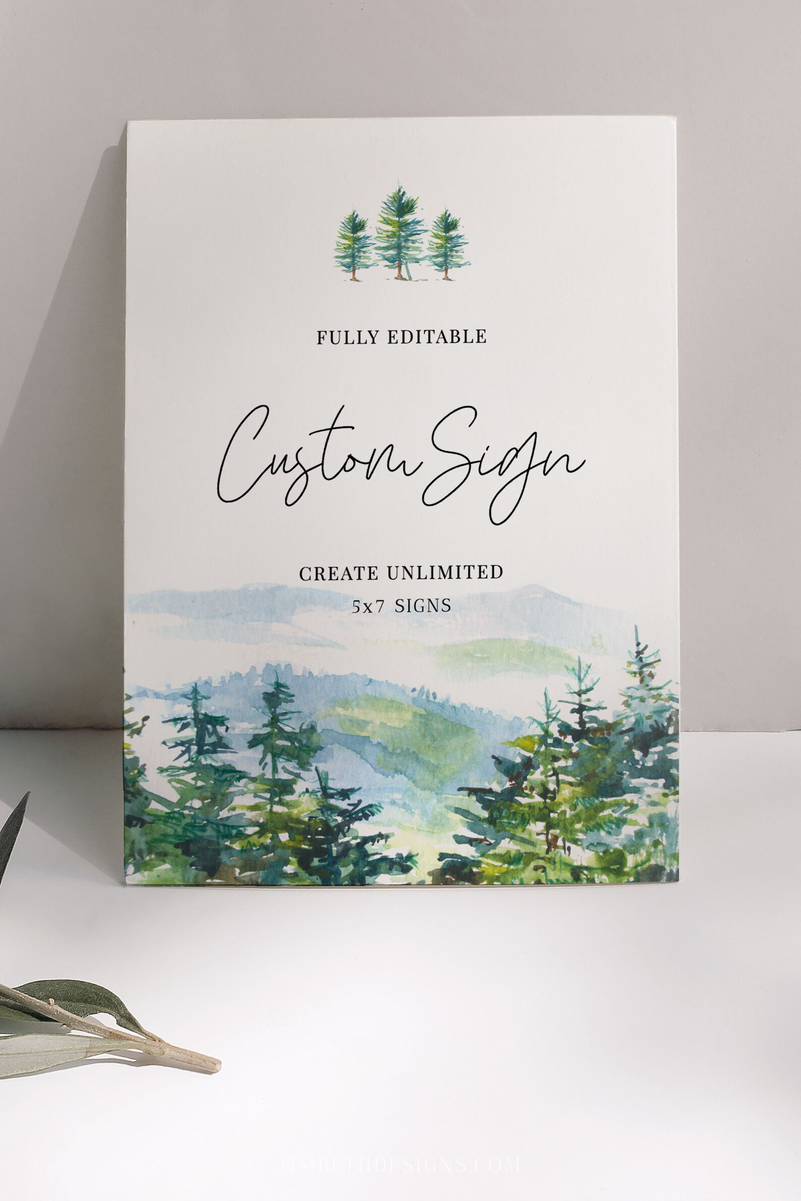 Mountain Wedding Custom Sign Template, Mountain Wedding Signage ...