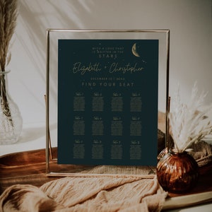 Starry Night Seating Chart, Galaxy Wedding Seating Plan, Celestial ...