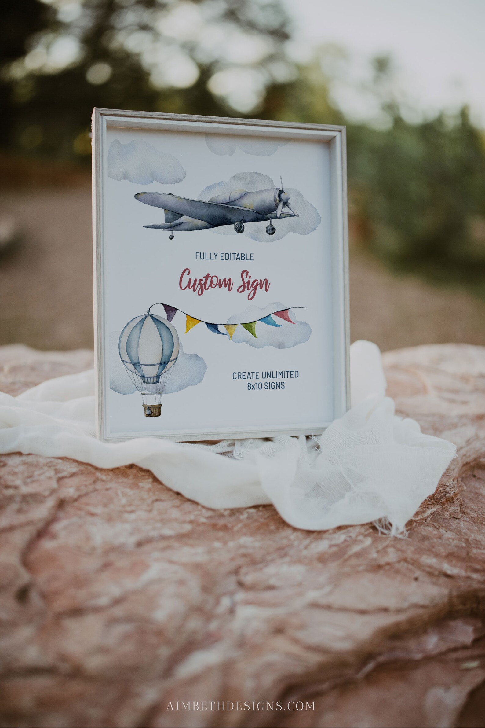 Airplane Birthday Sign Bundle Airplane Birthday Decor | Etsy