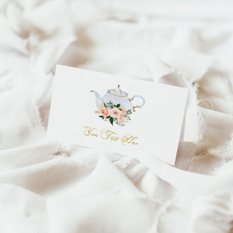 Tea Party Place Card - Etsy